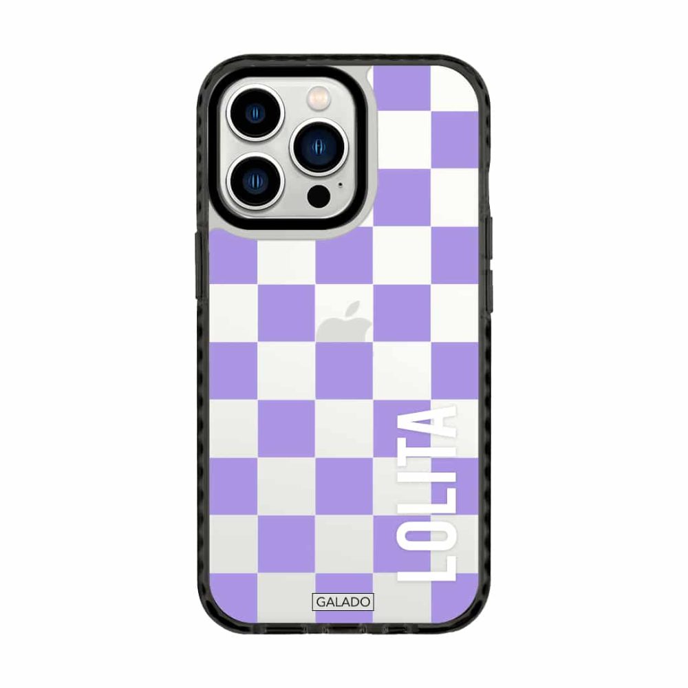 Checkers Lilac | Protective & Custom iPhone Cases