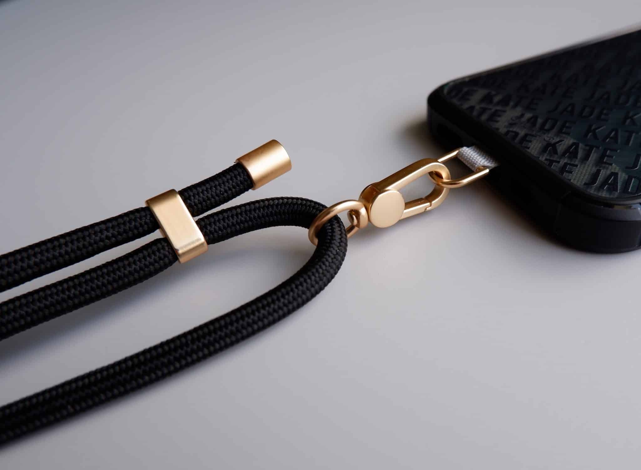 Crossbody Phone Strap - Gold Black | Protective & Custom iPhone Cases