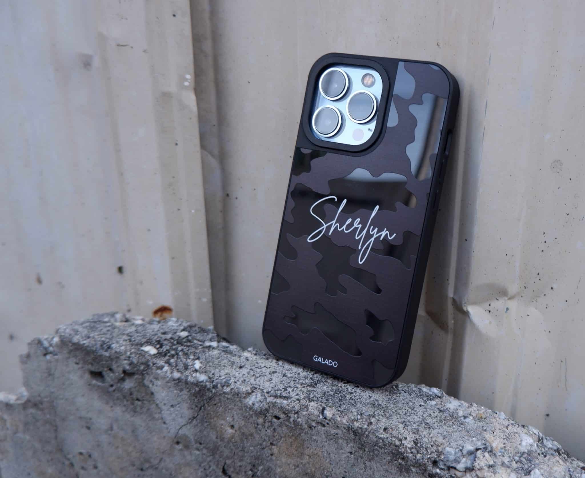 Black Camo Mirror Phone Case — Mirror iPhone | GALADO