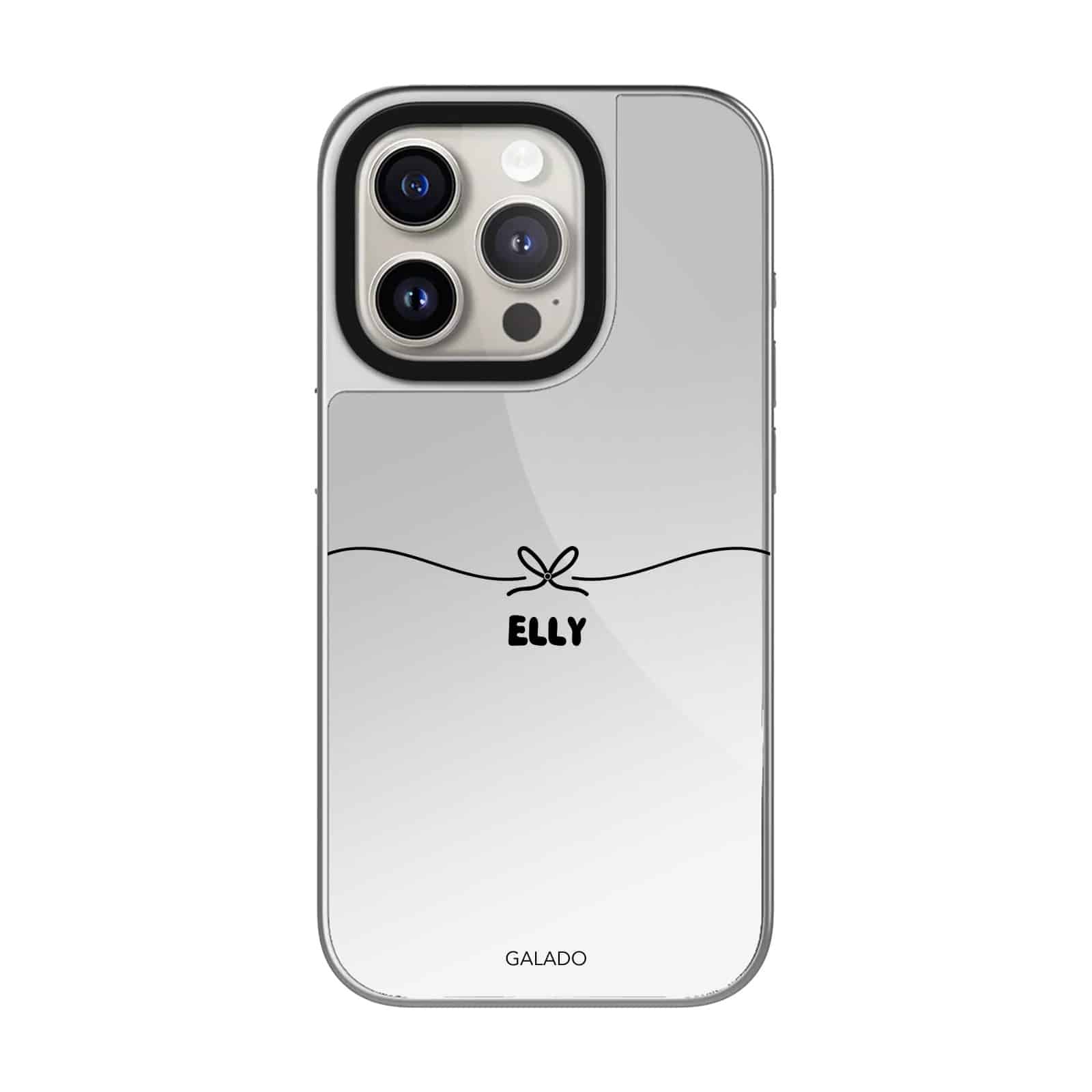 Bow Silver Mirror Phone Case — Bow Mirror iPhone | GALADO