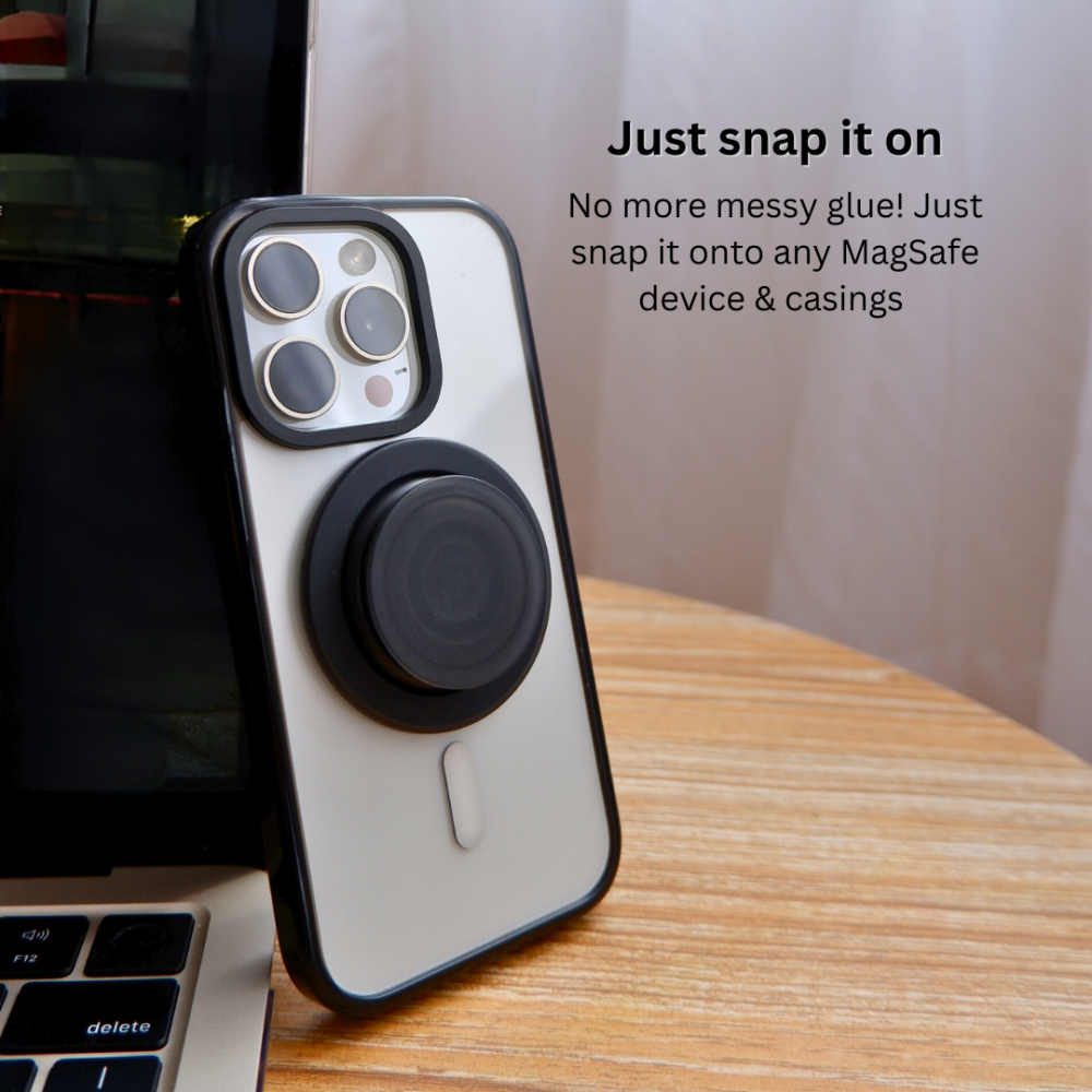 Matte Black MagSafe Grip | Protective & Custom iPhone Cases