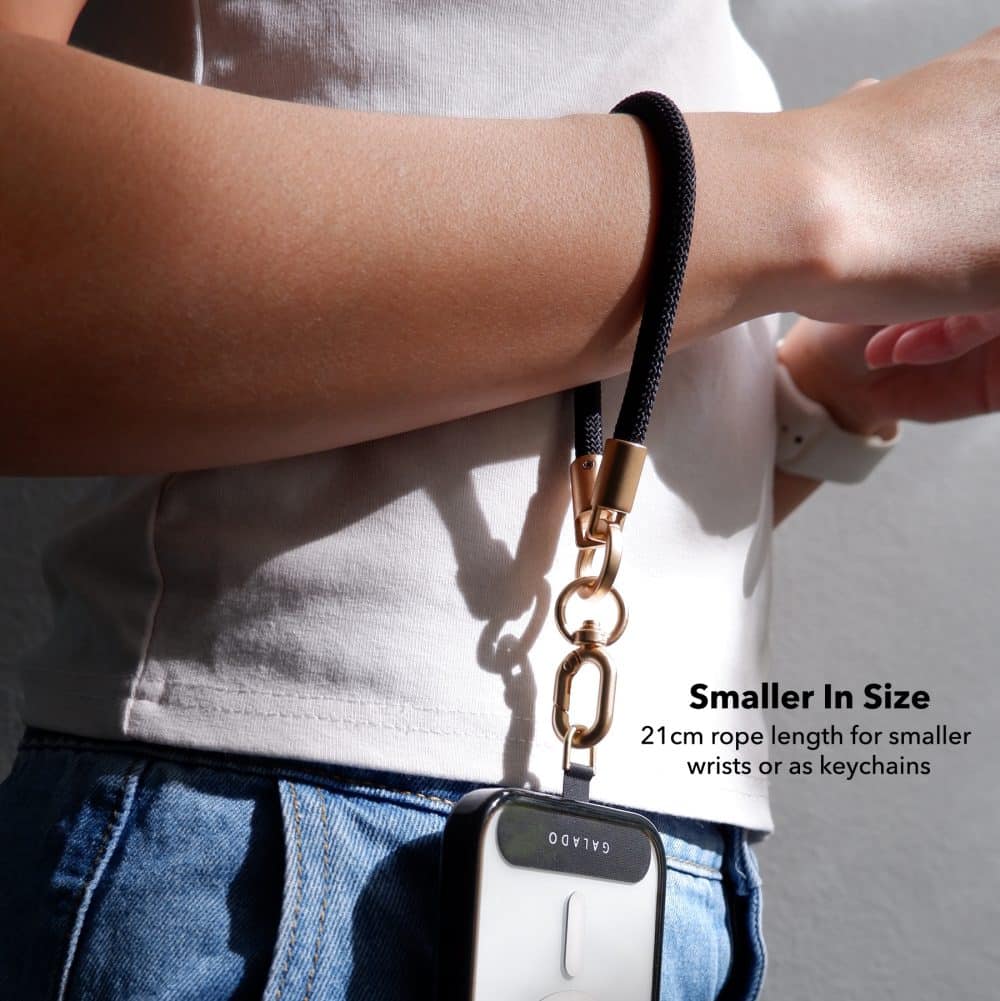 Mini Wrist Strap Titanium Gold — Phone Wrist Strap | GALADO