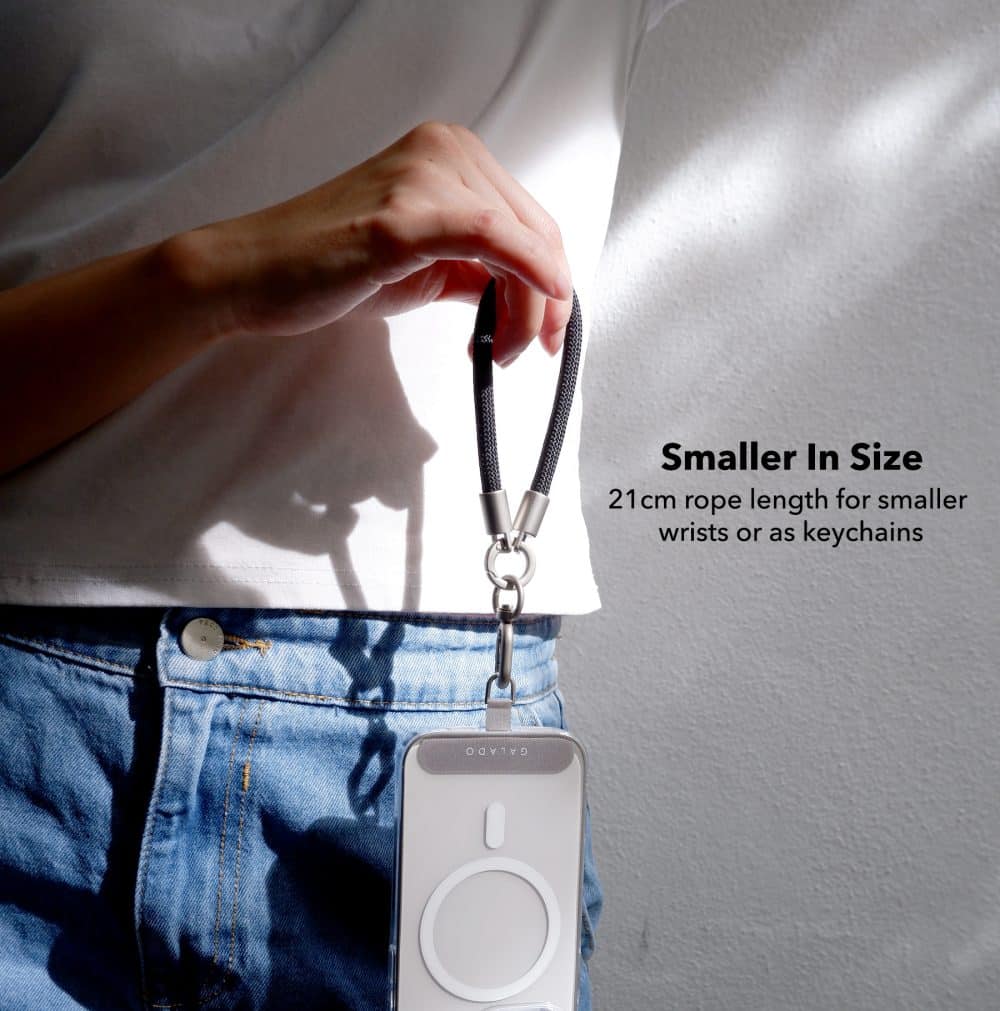 Mini Wrist Strap Natural Titanium — Phone Wrist Strap | GALADO