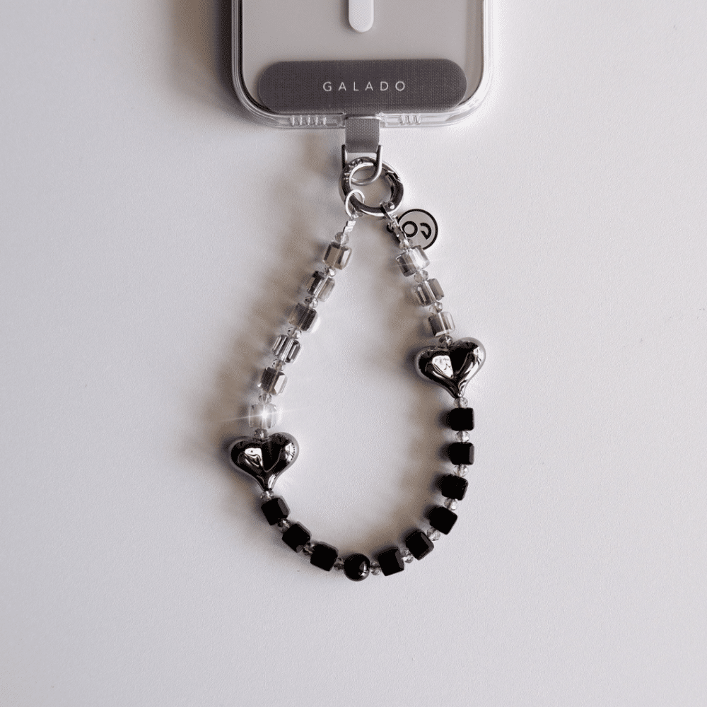 Chromium Hearts Phone Charm — Chrome Crystal | GALADO