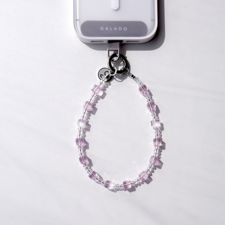 Rosèline Pink Phone Charm — Pastel Crystal | GALADO